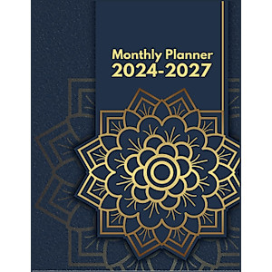 2024-2027 Monthly Planner: Modern Mandala Cover| Four Year Schedule Organizer (January 2024 through December 2027)| Agenda Schedule Organizer