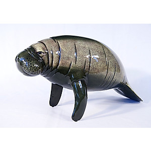 Star Int'l Hand Painted Manatee Sea Cow Replica Figurine Statue 8"