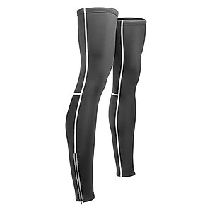 AERO|TECH|DESIGNS Pro Thermal Fleece Leg Warmers - Reflective Zippers (Large)