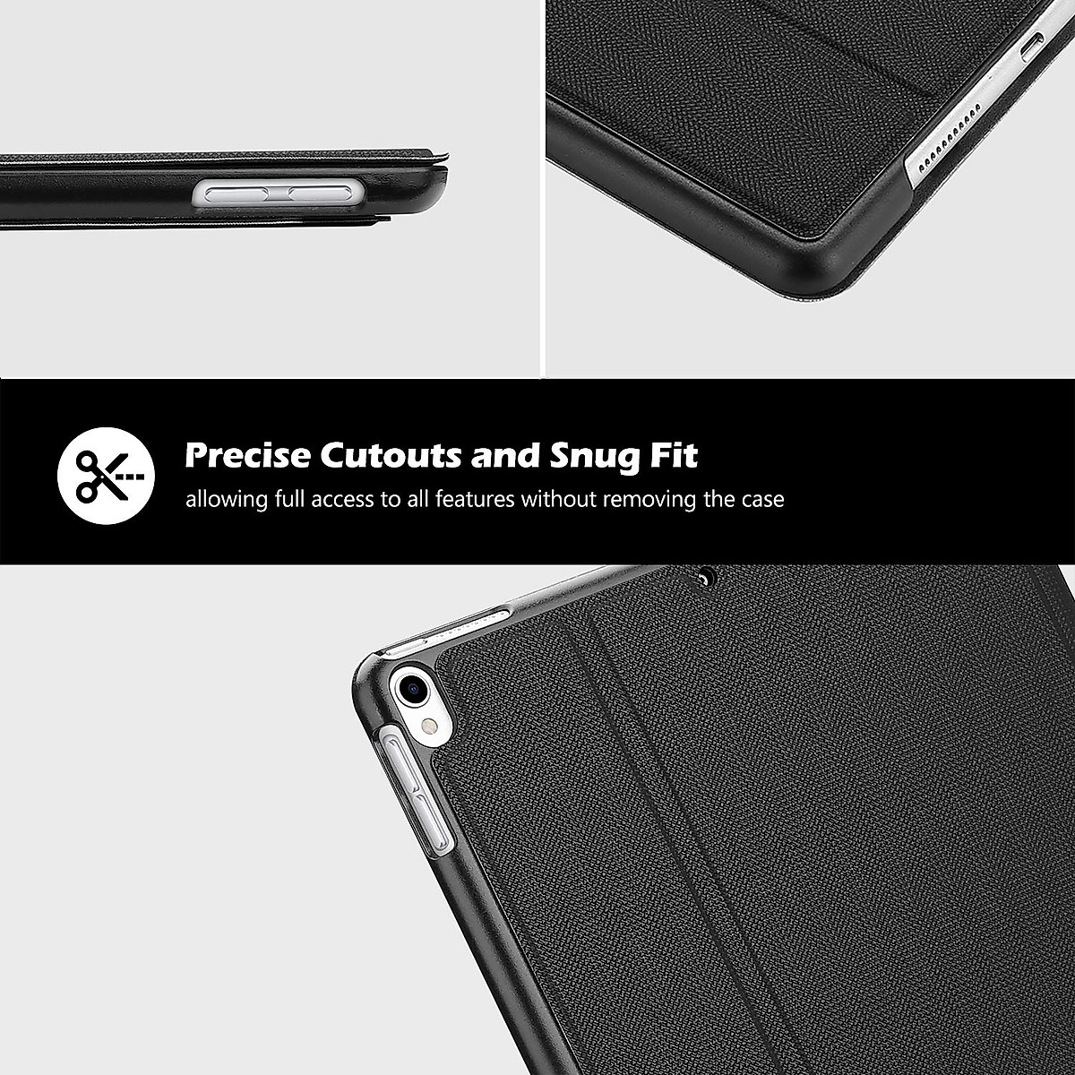 ProCase Cover for iPad Air 3 10.5" 2019 / iPad Pro 10.5 2017 Case, Slim Stand Protective Folio Case Smart Cover for iPad Air 10.5" (3rd Gen) 2019 / iPad Pro 10.5" 2017-Black