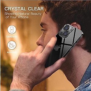 Dataroad iPhone 13 Mini Slim Case[Paper-Thin] 0.2mm 5.4 Inch,with 2 Screen Protector Tempered Glass,Transparent Skin Fit Back[Non Yellowing] Ultra Full Protective iPhone 13 mini Cover for Women,Clear