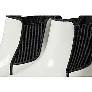 Native Shoes Kids Kensington Treklite Gloss Boots for Toddlers - Textile Lining, Synthetic Upper, and Round Toe Silhouette Shell White Gloss/Jiffy Black 8 Toddler M