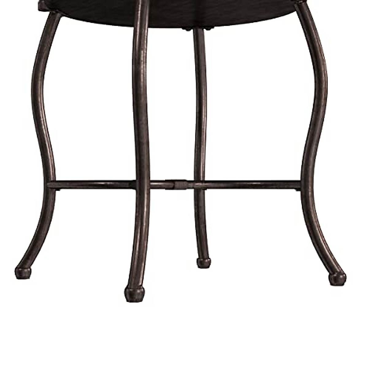 Hillsdale Furniture Vanity Stool Brody Metal, Rubbed Gray
