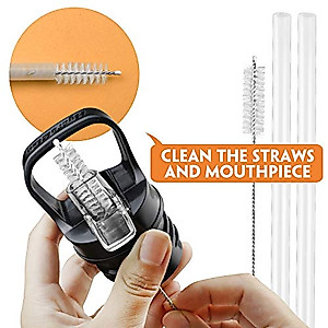 2PC Straw Lids for Hydro Flask Standard Mouth 12, 18, 21, 24 oz & Simple Modern Ascent 12-64oz Bottles BPA-free Leakproof Replacement Lids Water Bottle Accessories