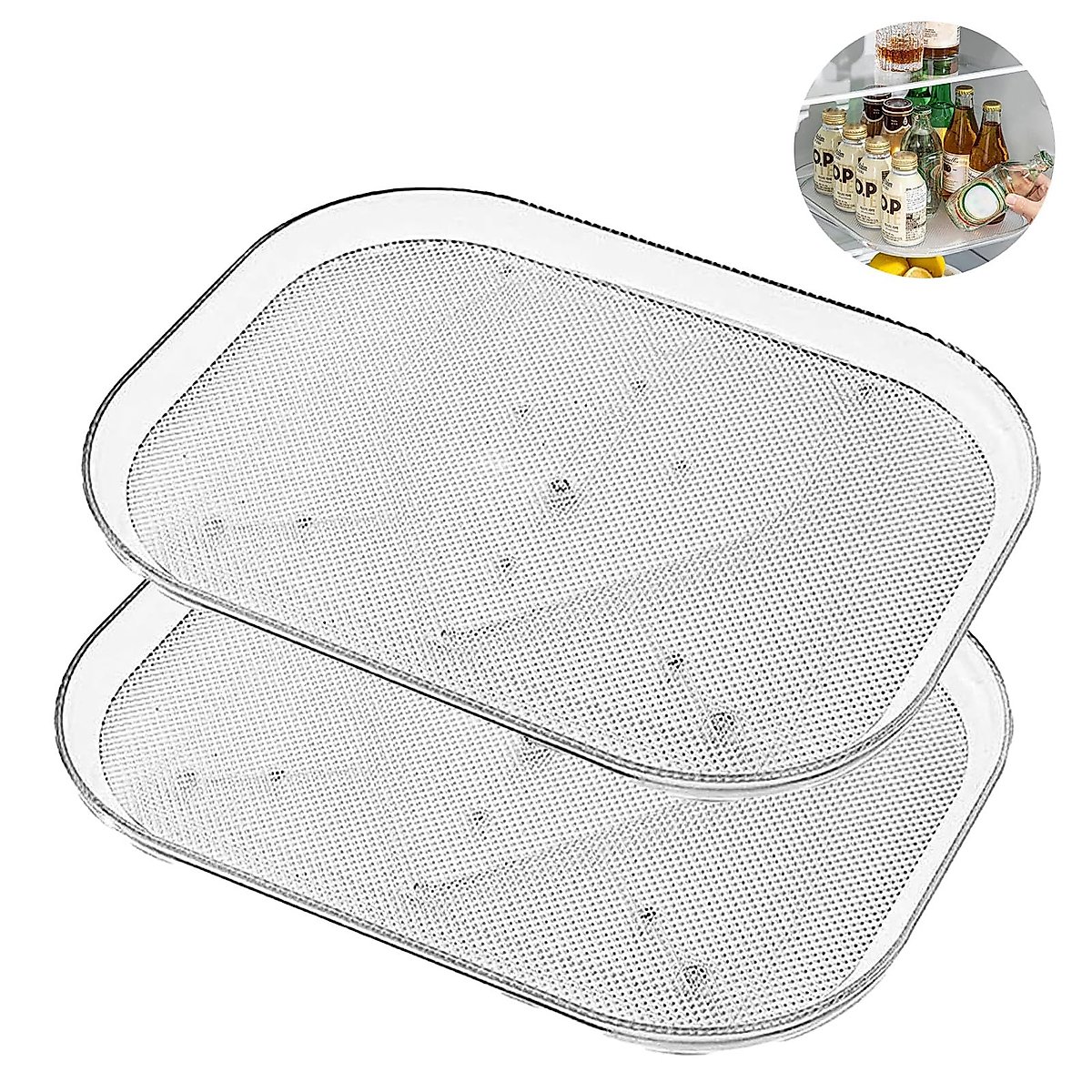 Square Lazy Susan for Refrigerator Enhance Fridge Organization with Our Square Lazy Susan. Square Design Discover The Convenience of Our Refrigerator Lazy Susan. (2, 26 * 35cm)
