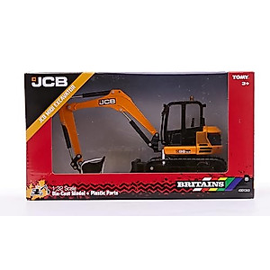 Britains JCB Farm Tomy Toys - Midi Excavator - 1:32 JCB 86C -1 Digger - Collectable Tractor Toy - 1:32 Scale Farm Toys - Suitable for Collectors and Kids - 3 Year Plus