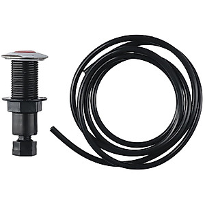 iuniq Bath Switch Tub 25mm Long Term Use ABS Garbage Processor Bright Chrome Plating Black Air Pressure Pressure Switch