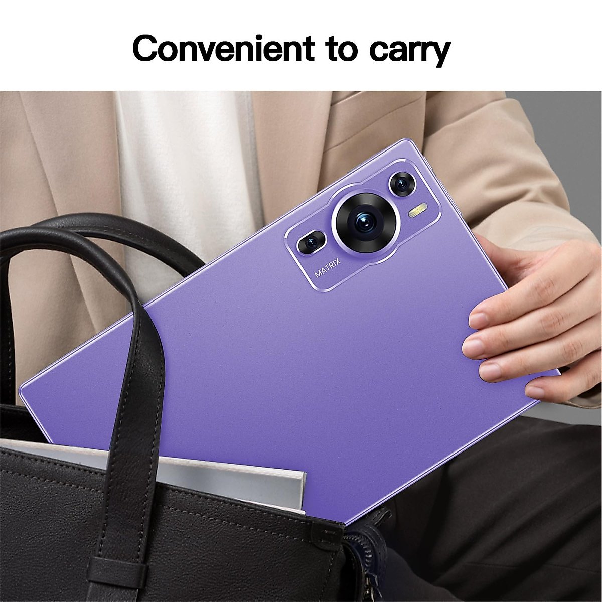 kcavykas Upgraded 10.1-Inch Tablet Computer 10 Core 2+32g Android Ultra-Thin HD Screen Learning Game Video Office Tablet Supports Double Sim Communication Function,8000mah Battery (Purple)