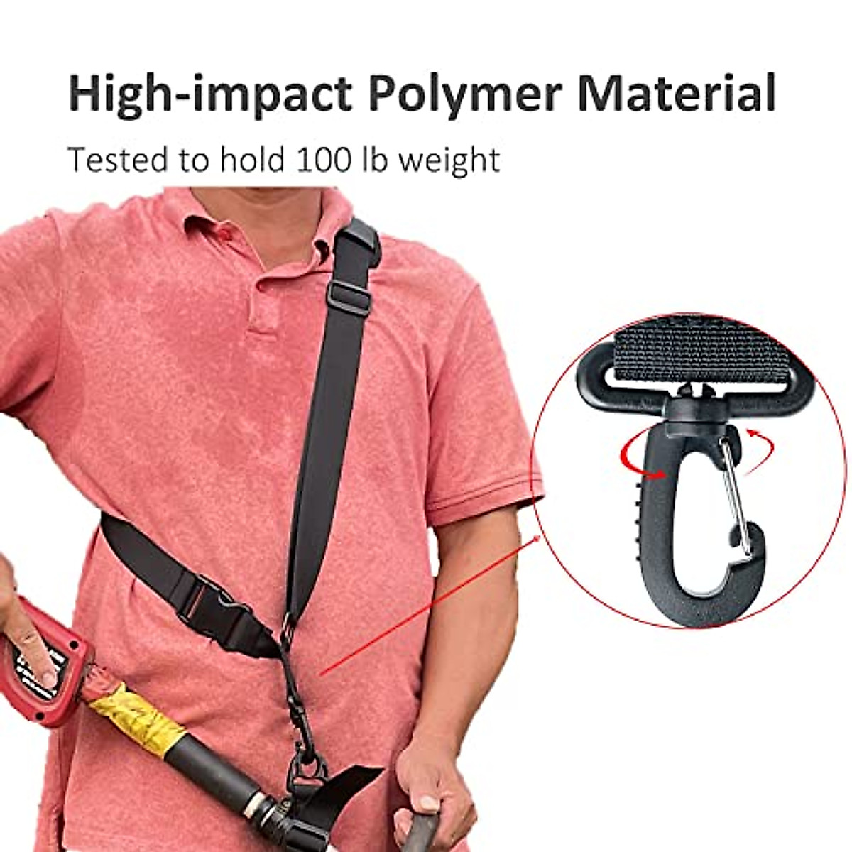 AKUATUZ Trimmer Strap for Weed Eater Shoulder Strap Easy Release Brush Cutter Harness Compatible with EGO String Trimmer, Leaf Blower