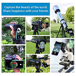 APEXEL Telescope Phone Adapter, Binocular Photo Adapter for Android & iPhone, Phone Holder Mount for Telescope, Monocular, Binocular, Microscope, Spotting Scope. (Including Bluetooth Shutter Remote)