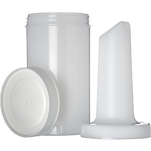 Carlisle FoodService Products Pourplus Store 'N Pour Complete Quart Set Neck, Container, and Cap for Bar, Kitchen, and Restaurant, Plastic, 32 Ounces, White