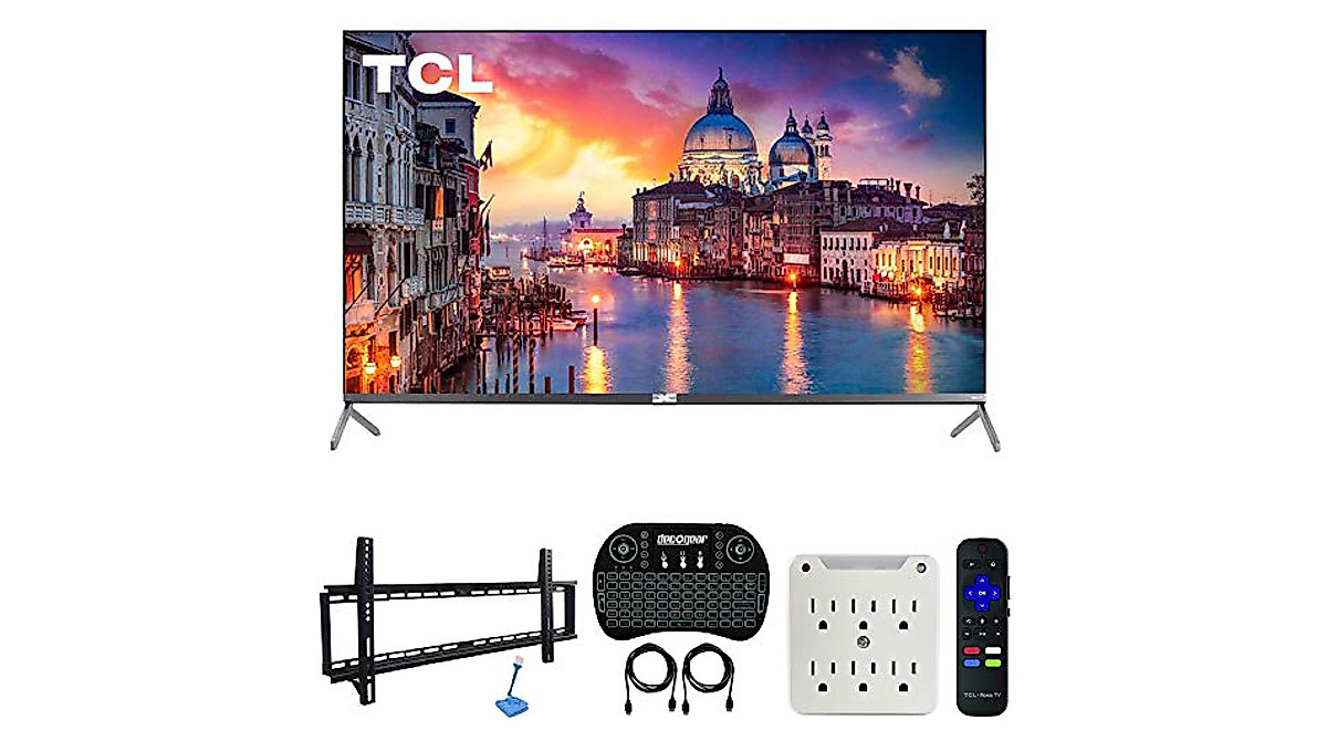 TCL 55R625 55-inch 4K QLED Roku TV Bundle - Stunning HDR & Smart Features