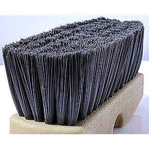 GUTTER MASTER GutterMaster GM-214P-8 Grey 8 Inch Oblong Medium Stiff Flow Through Floor and Deck Scrub Brush Head