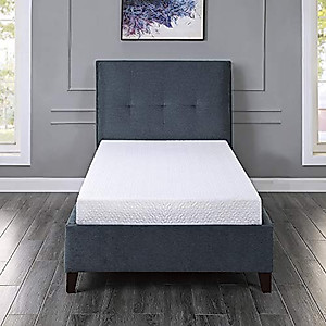 Lexicon Nocturne 6-Inch Gel Infused Memory Foam Mattress, Twin, White