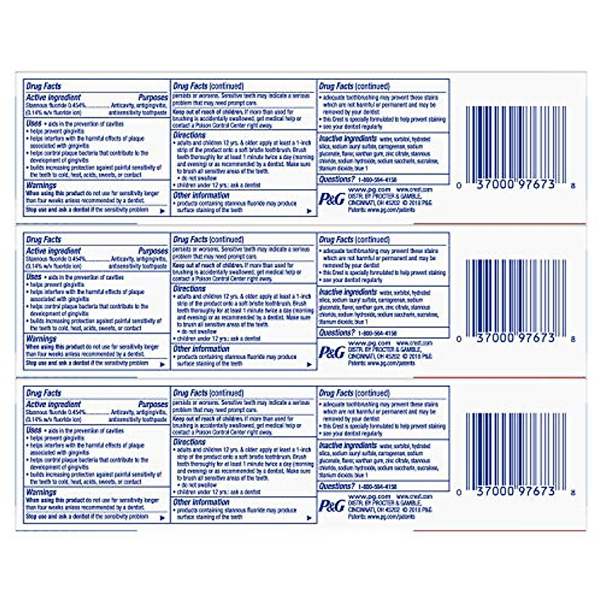 Crest Pro-Health Smooth Formula Toothpaste, Clean Mint, 4.6 oz, Pack of 3 (Packaging May Vary)