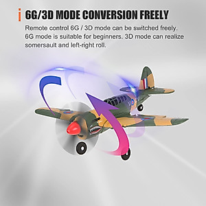 GoolRC RC Plane, WLtoys XK A220-P40 Remote Control Airplane, 2.4Ghz 4 Channel RC Aircraft Fighter with 6 Axis Gyro, 3D/6G Mode, Easy & Ready to Fly for Adults and Beginners