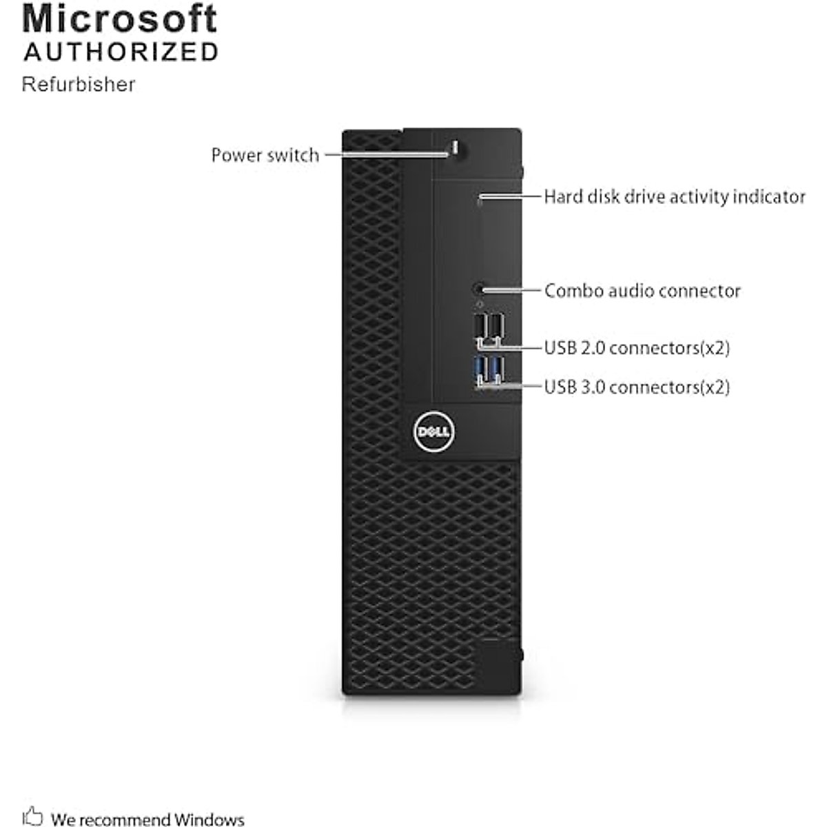 Dell Optiplex 3050 SFF Desktop PC, Intel i5-6500 3.2GHz 4 Core, 16GB DDR4, 512GB SSD, 4K Support, WiFi, Win 10 Pro, Keyboard, Mouse (Renewed)