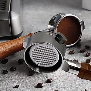 54mm Bottomless Portafilter Compatible with Breville 8 Series and 54mm Breville Barista Express Espresso Machine, Bottomless Naked Portafilter, Included Filter Basket