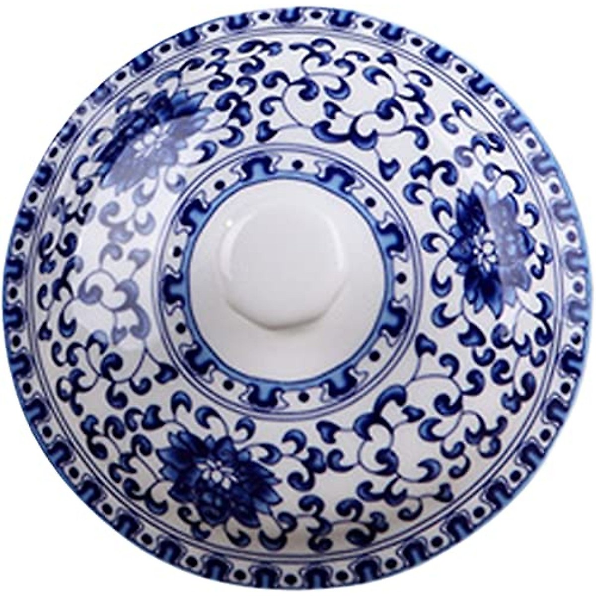 Heitiliamu Convenient Travel Home Office Chinese Gongfu Loose Leaf Tea/Coffee Brewing System- Bone China Porcelain Tea Cup/Coffee Cup/Tea Mug/Coffee Mug Personal Teacup with Tea Cup Lid,Blue Flowers