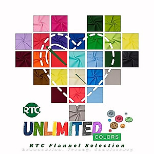 RTC Fabric 100% Cotton Solid Flannel, Lime Green Cut by The Yard