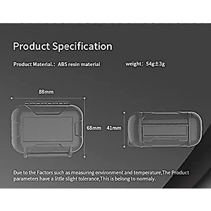 FEDAI ABS Resin Hard Storage Box Multifunction Protective Case for Earphone, Earbud, in-Ear Monitor Eartip(Orange)