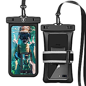 Takfox [Floating] Waterproof Phone Pouch for Samsung Galaxy S23 Ultra S22 Plus S21+ S20 Note 20 Ultra 10 A14 A03S A13 A23 A51 A71 A32 A53 5G iPhone 14 13 12 Pro Max XS XR Cell Phone Dry Bag Case-Black