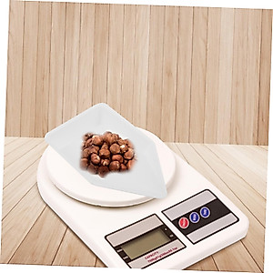 CATIEBYE 10pcs Weighing Boat Square Tray Small Containers Weighing Dish Weight Boat Lab Weight Bottle Chemistry Small Weigh Boat Mixing Tray Fast Pouring Jewelry Scale Tray White Plastic