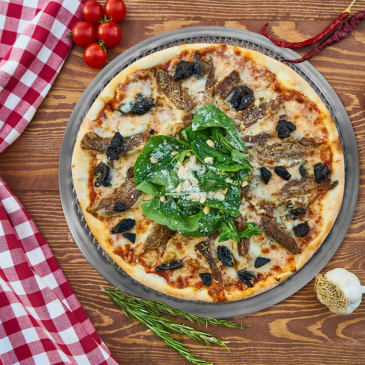 UPKOCH Pizza Tray 16 Inch Pizza Pan Pizza Pan Net Aluminium Alloy Mesh Pizza Screen Baking Tray Pizza Making Net Pizza Pan Bakeware Pizza Tools Oven Baking Tray Net Pizza Tray 16 Inch Pizza Pan