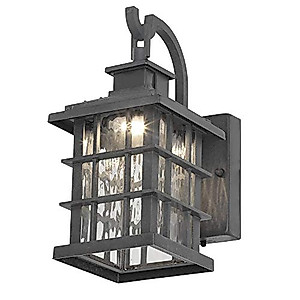 Home Decorators Collection Summit Ridge Collection Zinc Motion Sensor Outdoor Integrated LED Small Wall Mount Lantern