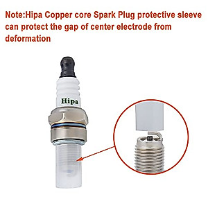 Hipa CMR6H Nickel Copper Core Standard Spark Plug Replace for NGK CMR6H Stihl FS90 FS100 FS110 FS40 FS50 FS56 HL90 HL110 HT100 KM90 BR500(4 Pack)