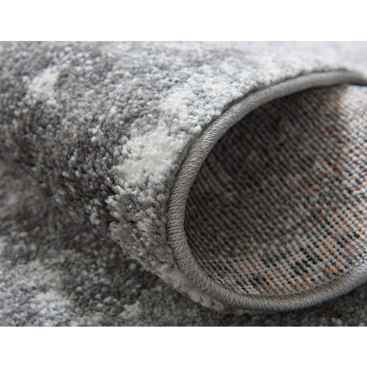 Unique Loom Rosso Collection Vintage, Traditional, Bohemian, Geometric, Distressed, Southwestern Area Rug, 4' 0" x 6' 0", Gray/Ivory