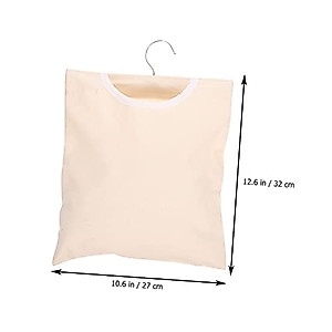 HOOTNEE Clothespin Bag Clothes Baskets Stockings Bag Clothes Pin Portable Clothespin Hanging Bag Hanging Underwear Bag Kitchen Storage Bag Hanging Storage Clip Hooks Stainless Steel Beige