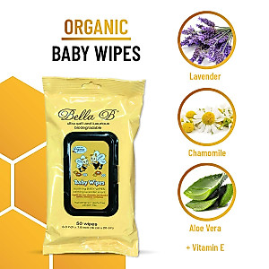 BELLA B Baby Diaper Wipes Bundle 3-Piece - Natural Baby Wipes - Organic Baby Wipes - Baby Cleaning Wipes - Soothing Wipes - Diapers Wipes - Infant Wipes - Alcohol-Free Baby Wipes Natural