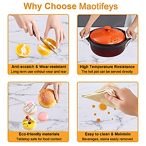 Maotifeys 70" White Marble Dining Table, Rectangle Marble Top, Silver U-Shape Stainless Steel Pedestal, Mid-Century Modern, 70" x 35" x 30"