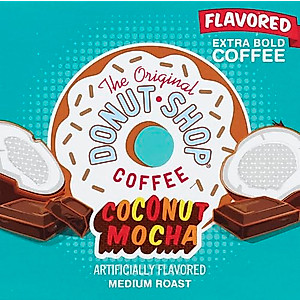 The Original Donut Shop Coffee,medium roast pods Coconut Mocha, 4.1 Ounce, 12 Count