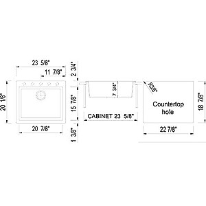 ALFI brand AB2420DI-T Kitchen Sink, Titanium