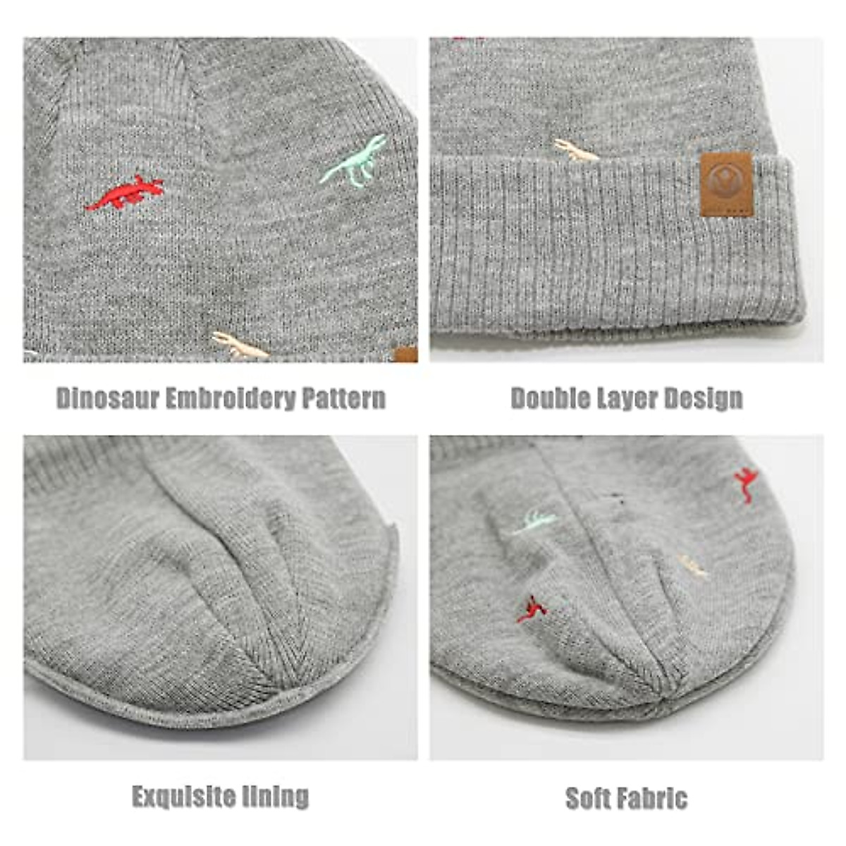 Duoyeree Baby Beanies Toddler Winter Hats Comfortable and Nice Knitted Hats for Boys Girls