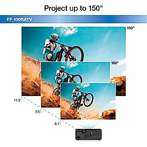 Epson EF-100 Smart Streaming Laser Projector with Android TV - Black