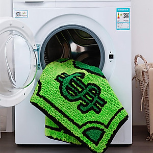 RoomTalks Cute Money Rug 2x3 Cartoon Funny Cool Small Throw Rugs for Girls Bedroom Kids Bathroom Kitchen Dorm Non Slip Machine Washable Soft Shag Accent Floor Rug, Unique Gift for Kids Girls