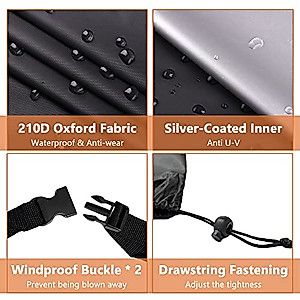 Patio Stackable Chair Cover, Garden Pool Deck Stacked Chair Waterproof Furniture Protector for 4-6 Stacks of Stools, 34"L x 26"W x 46"H