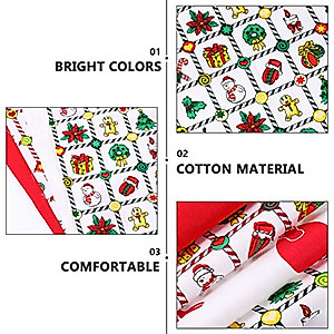 MILISTEN Japanese Fabric 6pcs Christmas Cotton Fabric Quilting Patchwork Bundles Fat Quarters Precut Scraps for Xmas Stocking Wreath Doll Dress Apron Pet Cloth DIY Sewing Craft 25X25CM Facemaks