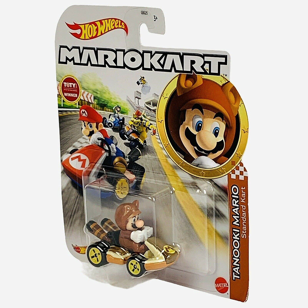 DieCast Hotwheels Mario Kart Tanooki Mario Standard Kart - Toty Winner 2021