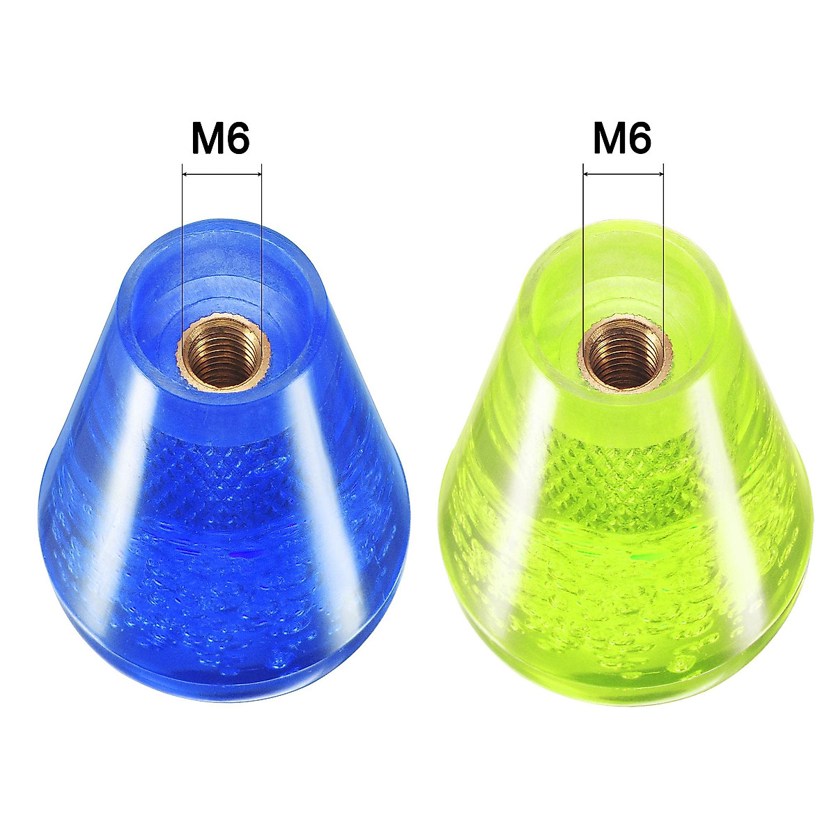 uxcell Ellipse Oval Joystick Head Rocker Ball Top Handle Arcade Game Replacement Yellow Blue