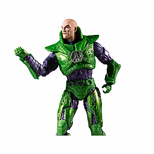 McFarlane Toys DC Multiverse Lex Luthor in Green Power Suit 7" Action Figure with Accessories, Multicolor