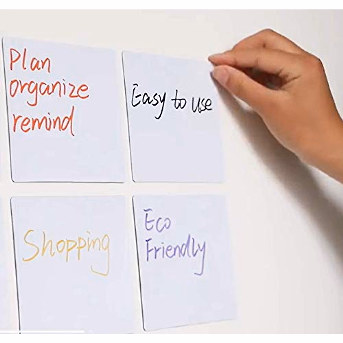 Dry Erase Sticky Notes . 4×6 inches 5- Pack, Very Convenient Reminders, Labels, and Decals，Never Buy Paper Notes Again, Its Eco-Friendly!