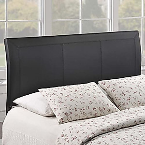 Modway Isabella Faux Leather Upholstered Queen Headboard in Black