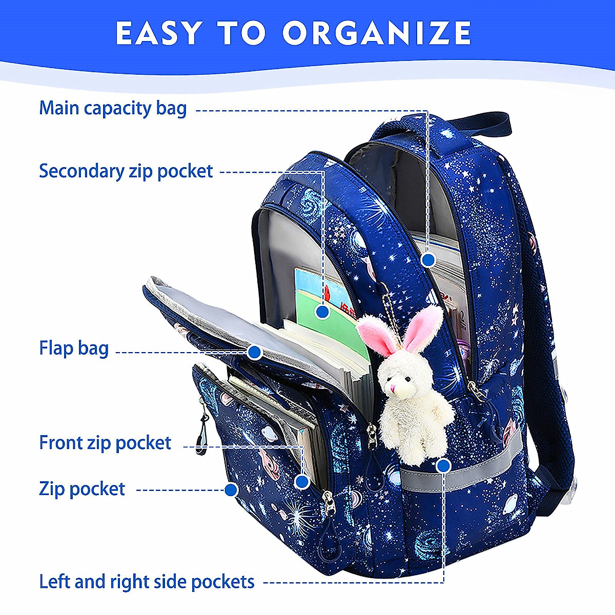 MICXKLZO School Backpack for Boys Girls, Waterproof Cute Backpack Travel Bookbag for Kids Children Casual Daypack Elementary School Bags