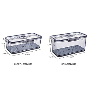 GHAZAL 8 Piece Fridge Organizer Set - Stackable Bins (Large & Small) with Egg Tray, Ghazal_fridge_containers2004-00