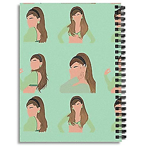 Spiral Notebook Ariana Positions Composition Notebooks Journal With Premium Thick Graph Paper 5x5 Paper