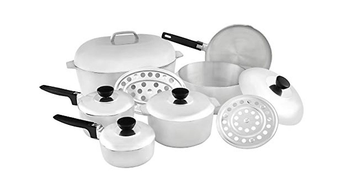 IMUSA Heavy Duty 13-Piece Cast Aluminum Cookware Set